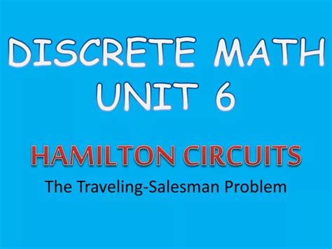 PPT HAMILTON CIRCUITS PowerPoint Presentation Free Download ID 7045426