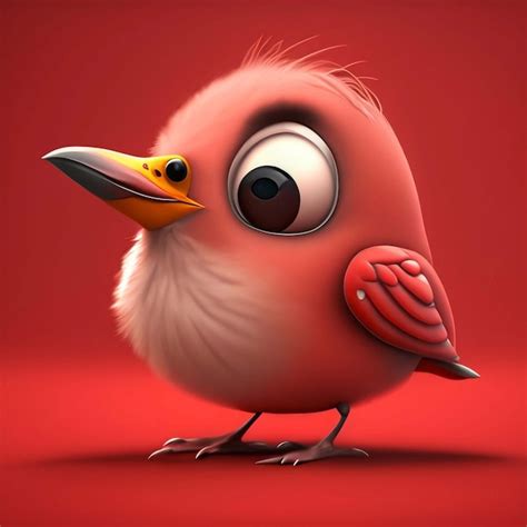 Premium Ai Image Beautiful Colorful Bird On Color Background Red