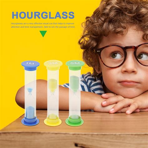 3pcs Classroom Game Sand Clock Timer 1 3 5 Minutes Grandado