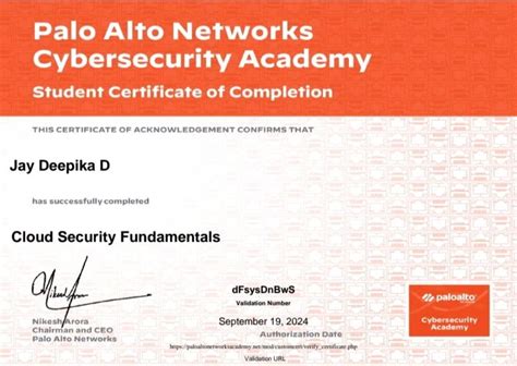 Jay Deepika D On Linkedin Cloudsecurity Cybersecurity Paloaltonetworks Continuouslearning…