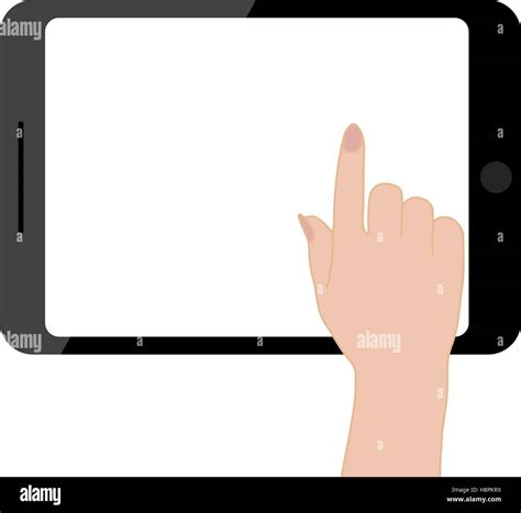 Female Hands Holding Tablet Computer Touch Screen Blank Tablet Screen