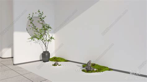 现代室内植物造景3d模型下载【id1123620415】知末3d模型网