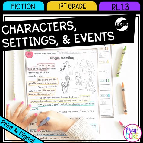 Characters Settings And Events 1st Grade RL 1 3 Reading Passages