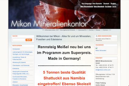 Mikon Mineralienkontor - Mikon-Online Shop