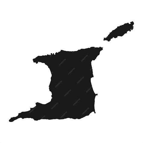 Premium Vector Highly Detailed Trinidad And Tobago Map With Borders