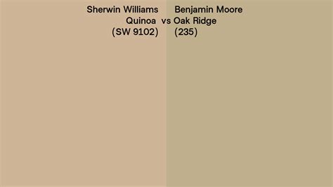 Sherwin Williams Quinoa Sw 9102 Vs Benjamin Moore Oak Ridge 235
