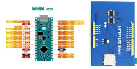 Arduino Nano Every To 35 Tft Shield Wiring And Library Help Please