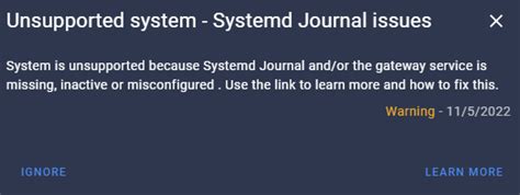 Systemd Journal Warning Is Still There After 6 Months Home Assistant