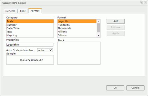 Format KPI Label Dialog Box Properties Logi Analytics Format KPI Label Dialog Box Properties Logi Analytics