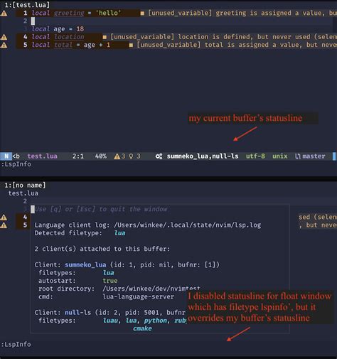 Floating Window Statusline Override My Buffer S Statusline Nvim Lualine Lualine Nvim