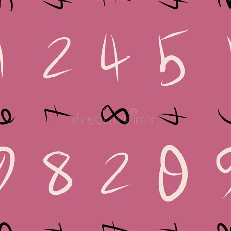 Numbers Abstract Hand Drawn Texture Backdrop Or Background Design