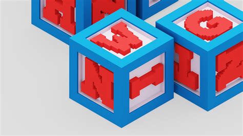3d Voxel Alphabet Blocks Set Model Turbosquid 1835625