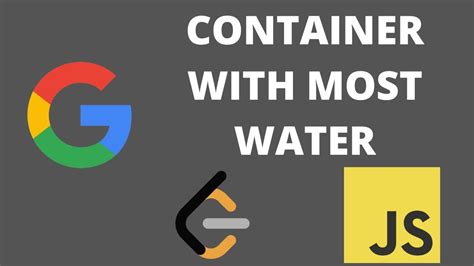 Container With Most Water Leetcode 11 Javascript Youtube