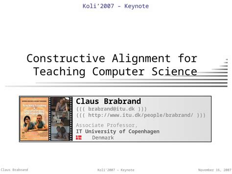 Ppt Constructive Alignment For Teaching Computer Science Dokumen Tips