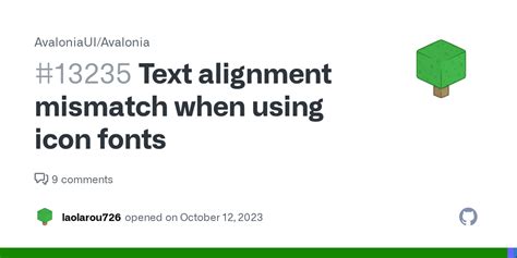Text Alignment Mismatch When Using Icon Fonts · Issue 13235