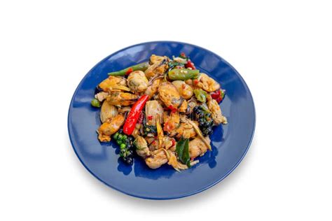 Animal Shell Asia Asian Food Basil Chili Pepper Stock Image Image