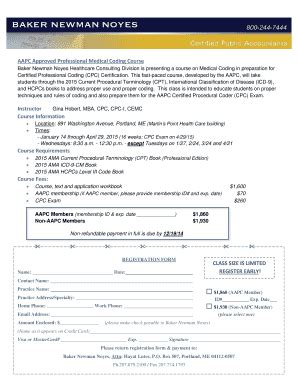 Fillable Online Nhms AAPC Approved Professional Medical Coding Course