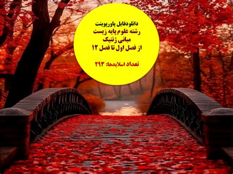 پاورپوینت رشته علوم پایه زیست مبانی ژنتیک از فصل اول تا فصل 12 تعداد