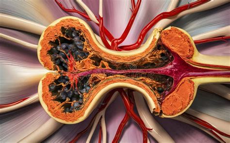 Generative Ai A Detailed Cross Section Of A Human Bone Revealing The