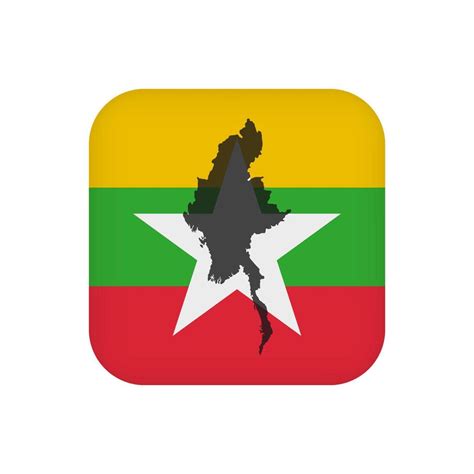 Myanmar Flag Official Colors Vector Illustration 12744300 Vector Art