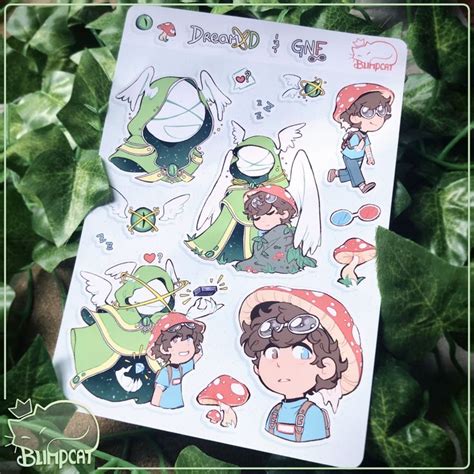 Dsmp Xdnf Sticker Sheet Sticker Sheets Cat Artwork Mc Wallpaper