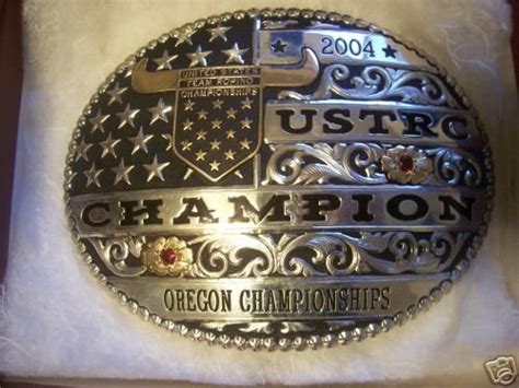 Gist Trophy Team Roping Buckle Won Oregon Ustrc Ropin 32816839