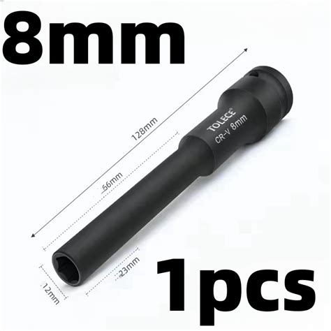 8 10mm Hex Socket Spanner Set Drive Converter Impact Wrench Hex Socket Head Drive Deep Home