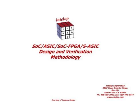 Socasicsoc Fpgas Asic Design And Verification Intilop