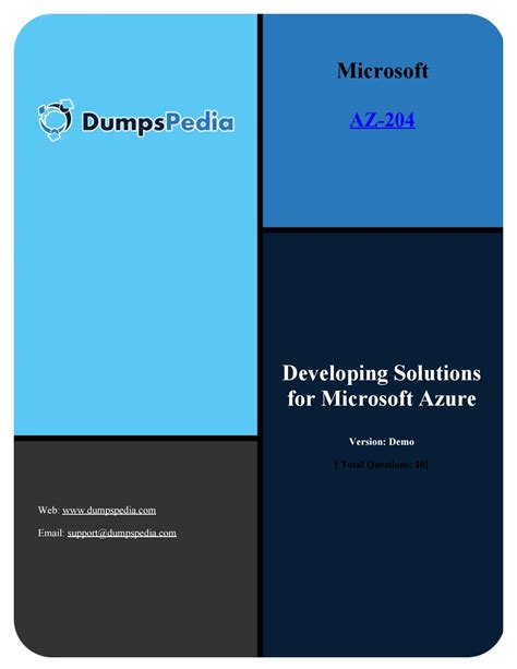 Microsoft Certified Azure Developer Associate Az 204 Exam Dumps By
