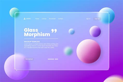 Glass Morphism Website Design