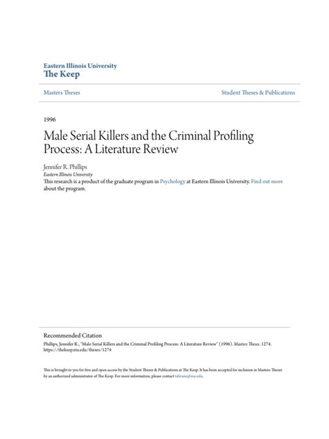Male Serial Killers And The Criminal Profiling Process A Literat Pdf