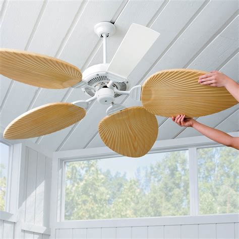 Woven Banana Leaf Ceiling Fan Blades Shelly Lighting