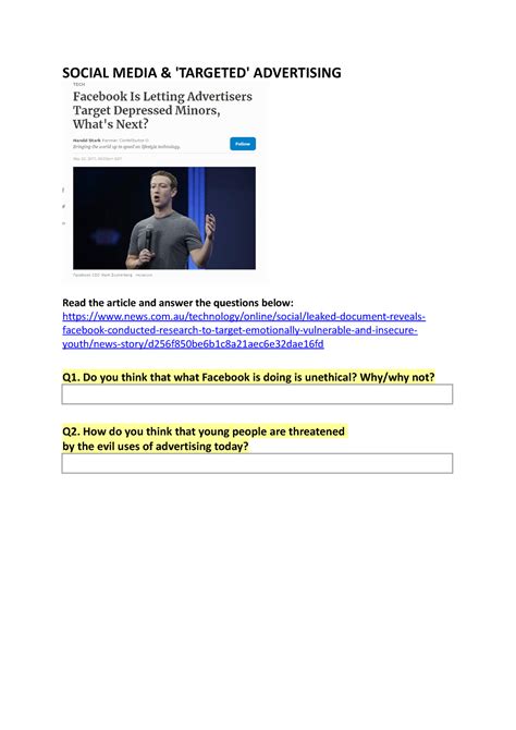 Advertising As Manipulative Social Media And Targeted Advertising