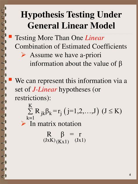 Ppt Hypothesis Testing Under General Linear Model Powerpoint Presentation Id 5575694