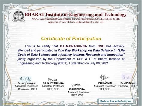 BIET CSE Department Activities