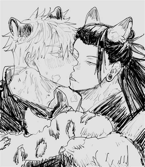 Gojo And Geto Naruto Sketch Drawing Anime Kiss Scenes Naruto Sketch
