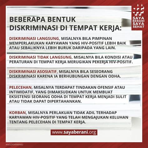 HIV Dan Diskriminasi Di Tempat Kerja Saya Berani