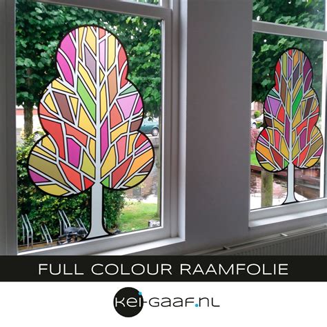 Glas In Lood Raamfolie Op Maat Motief Rood Bloem 6G Kei Gaaf