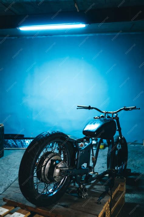 Premium Photo Disassembled Motorcycle Fixing Motorcycle Standing In