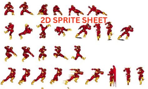 Design Sprite Sheet Sprite Sheet Character 2d Sprite Sheet Animation