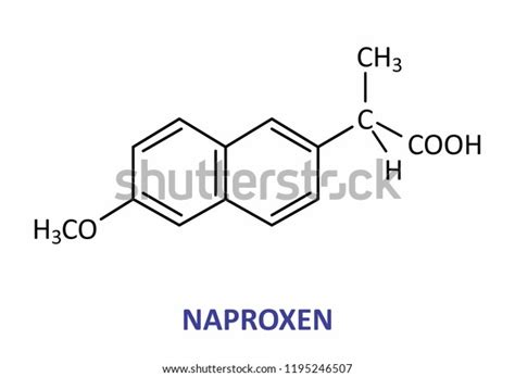 Illustration Structural Formula Naproxen Stock Illustration 1195246507