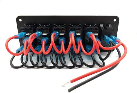 Interruptor Basculante De 5 Bandas Panel De Aluminio Con 48 Amperios