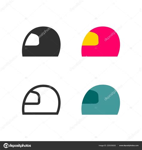 Full Face Motorcycle Helmet Stock Vector By ©denbarbulat 225335020