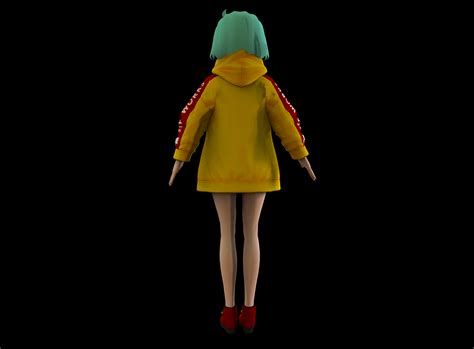 Game Ready Low Poly Anime Character Girl 6 By Cgcool