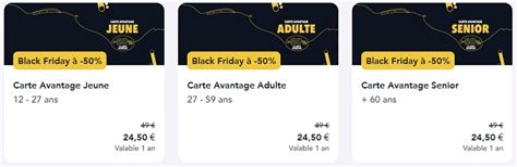 Pendant le Black Friday les cartes Avantage SNCF sont de retour à 25