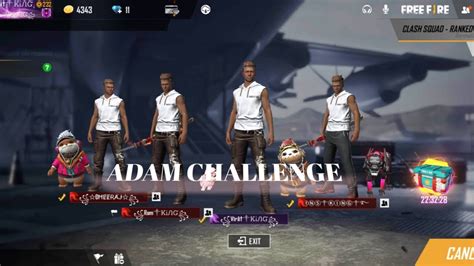 Adam Challenge In Clash Squad Modegarena Free Fire Youtube