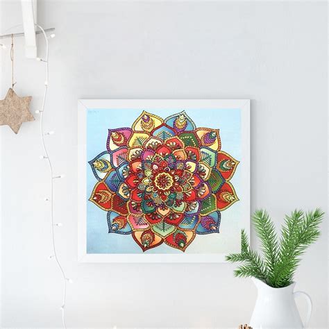 Haft Diamentowy Mandala Radości x cm Haft Diamentowy Diamenciki Specjalne ŚWIAT HAFTU
