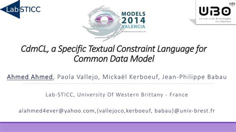 Ppt C Dm Cl A Specific Textual Constraint Language For Common Data