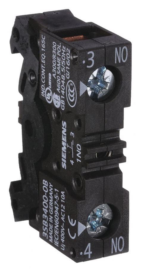 SIEMENS Mm Panel Mounting Size NO Contact Block FPF SB B Grainger
