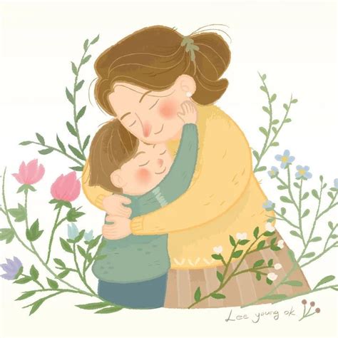이쁜거 좋아하는 사람~⚘️🎄 ️💕 On Instagram “너무너무 사랑해~💕 사랑 엄마 아들 일상 좋아요 일러스트 동화 그림 Illust